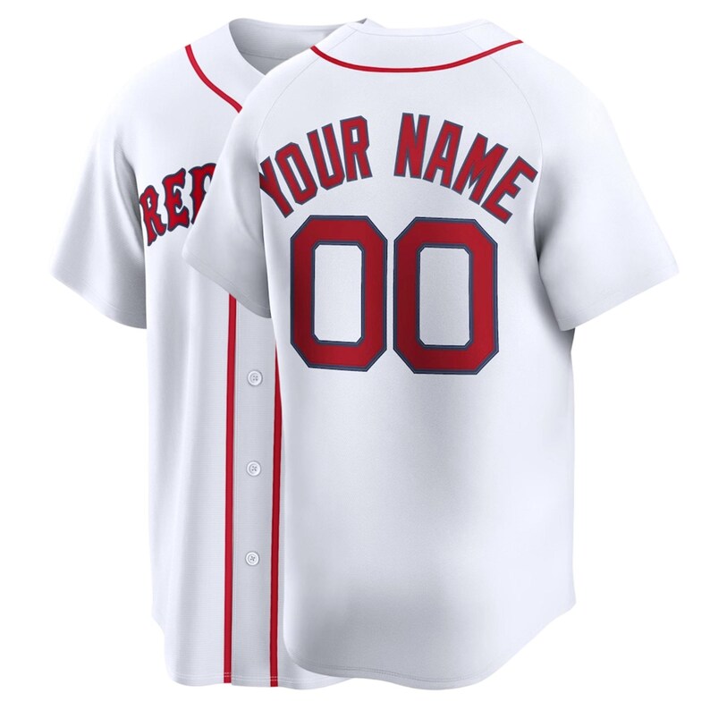 Custom Boston Baseball Jersey, Custom Name & Number, Embroidered Gift ...