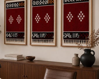 Textiles Wand-Kunst-Set | Amazigh Berber Printable Decor (Digitaler ...