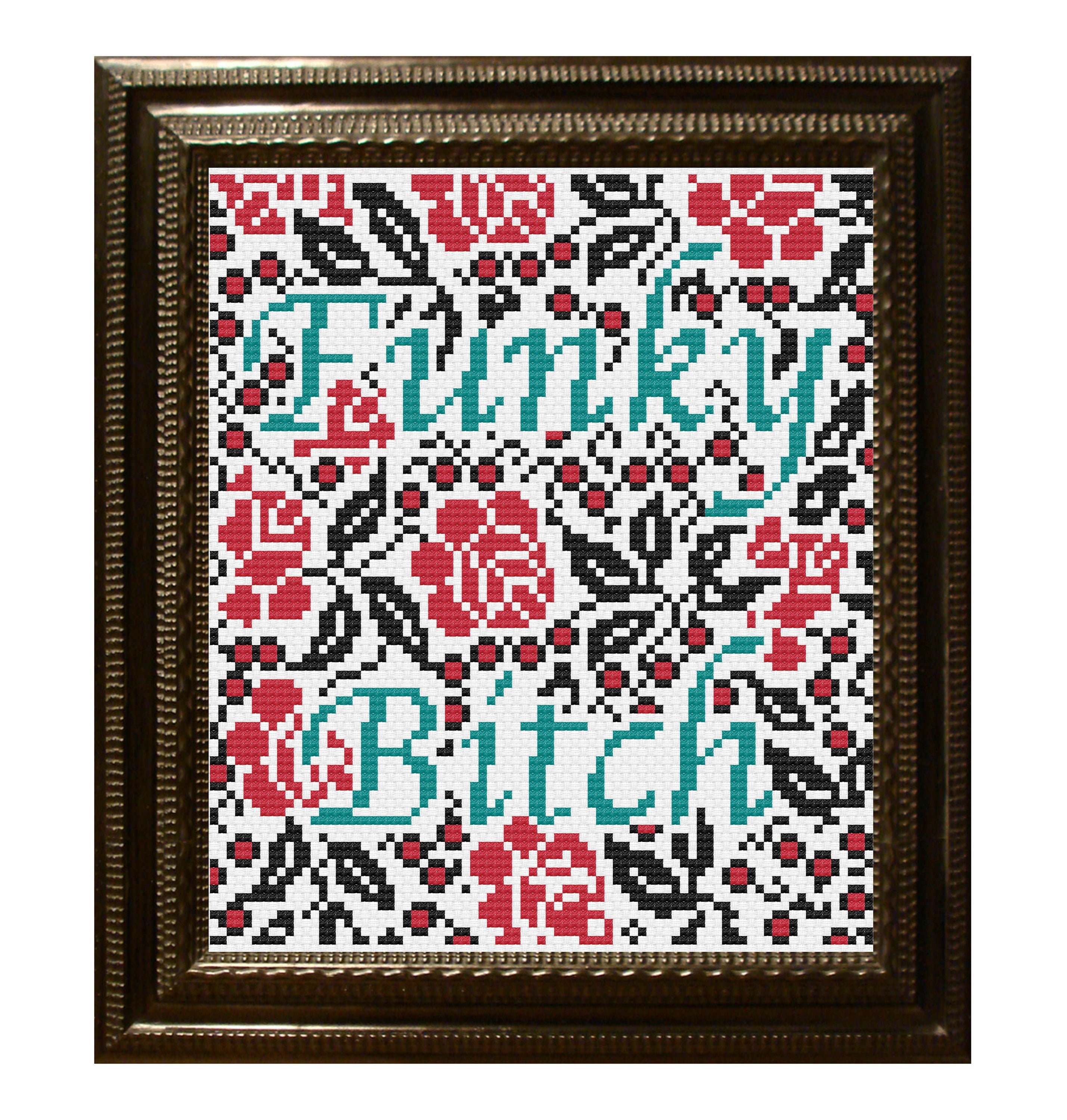 Phish Cross Stitch Pattern Funky Bitch Embroidery Sewing Flowers Jam ...