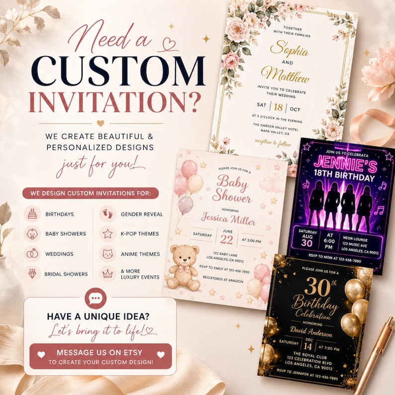 Kpop Demon Hunter Invitation Canva Template | Editable Neon Birthday ...