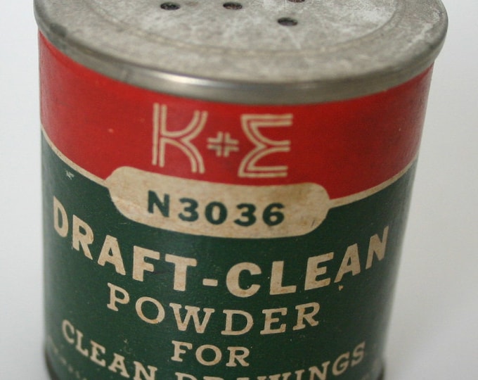K&E Draft Clean Powder for Clean Drawing Original Vintage Can N3036 ...