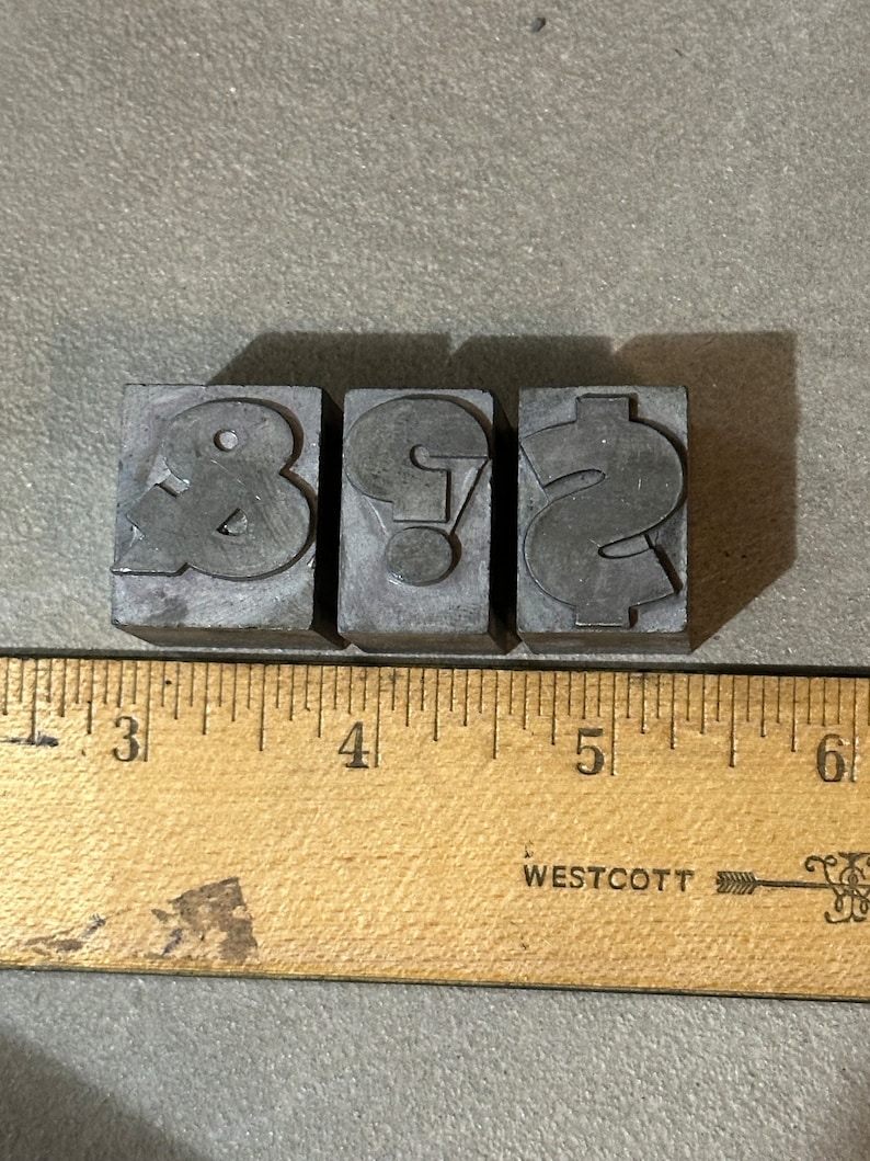 Letterpress Block Symbols - Etsy