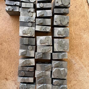 Bulk Lot Metal Letter Press Letters & Symbols - Etsy