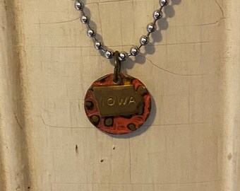 Iowa Necklace - Etsy