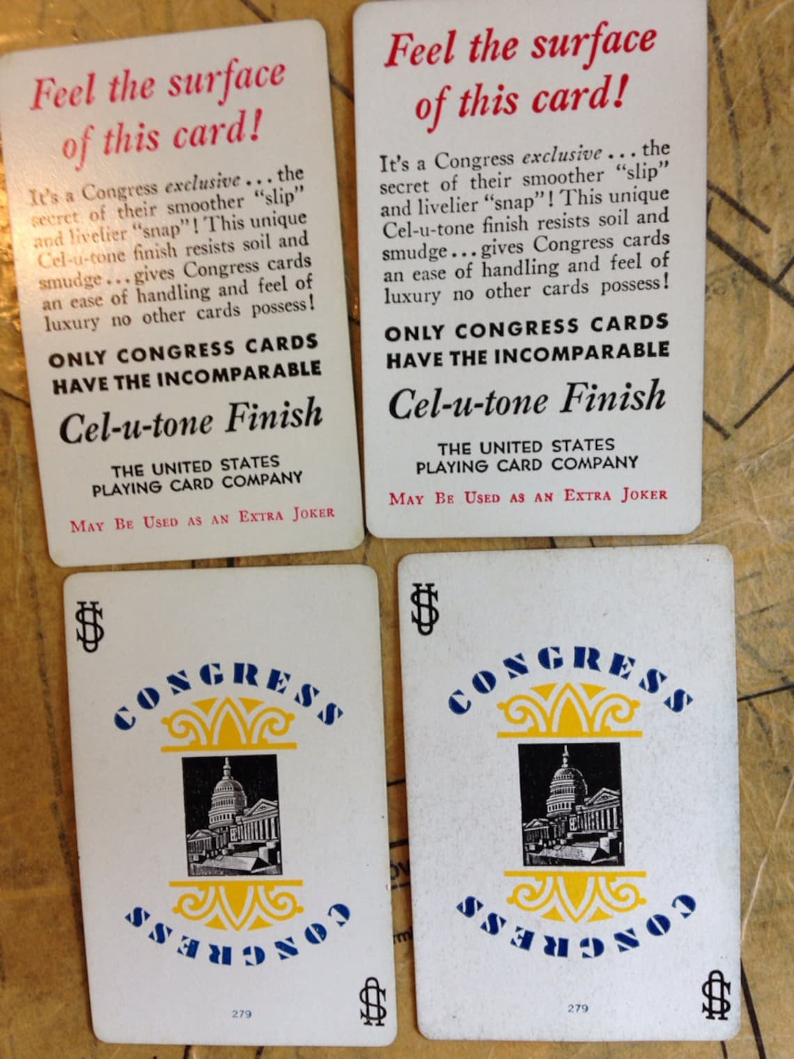 Vintage Congress Playing Cards Set - Etsy