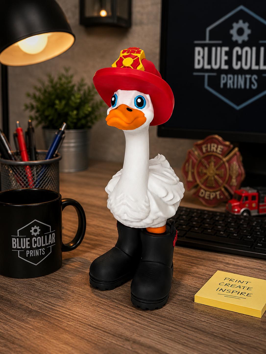 Firefighter Desk Goose – Funny Firefighter Gift – - Etsy