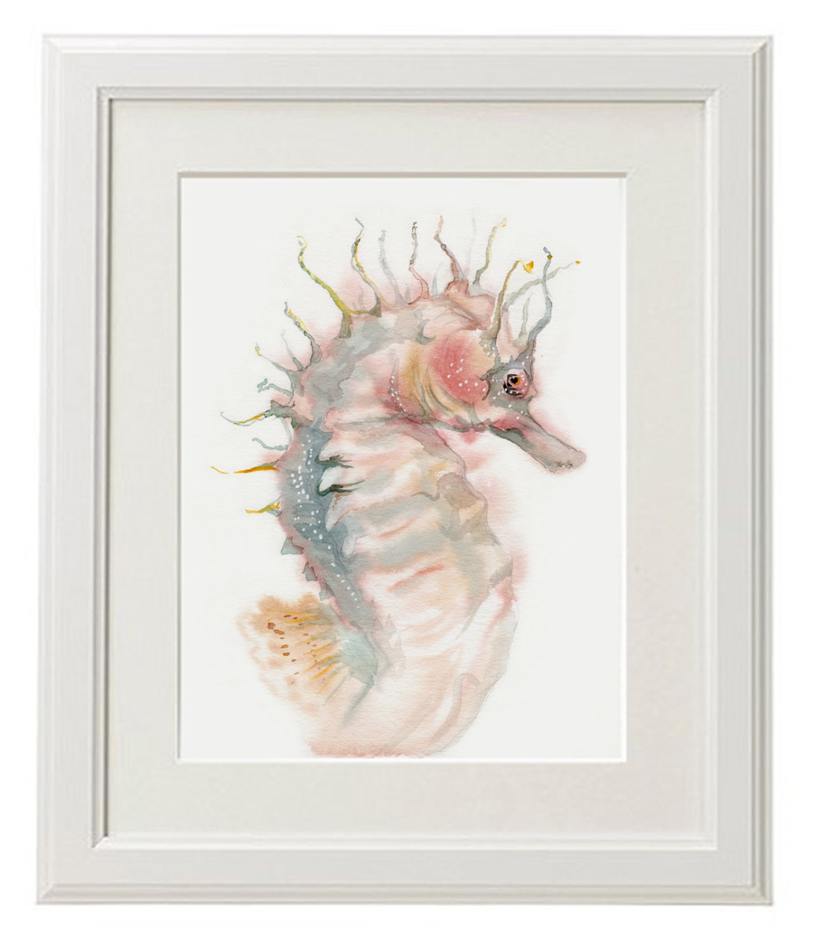 Seahorse Print Nursery Baby Shower or Kids Room Art Giclee | Etsy