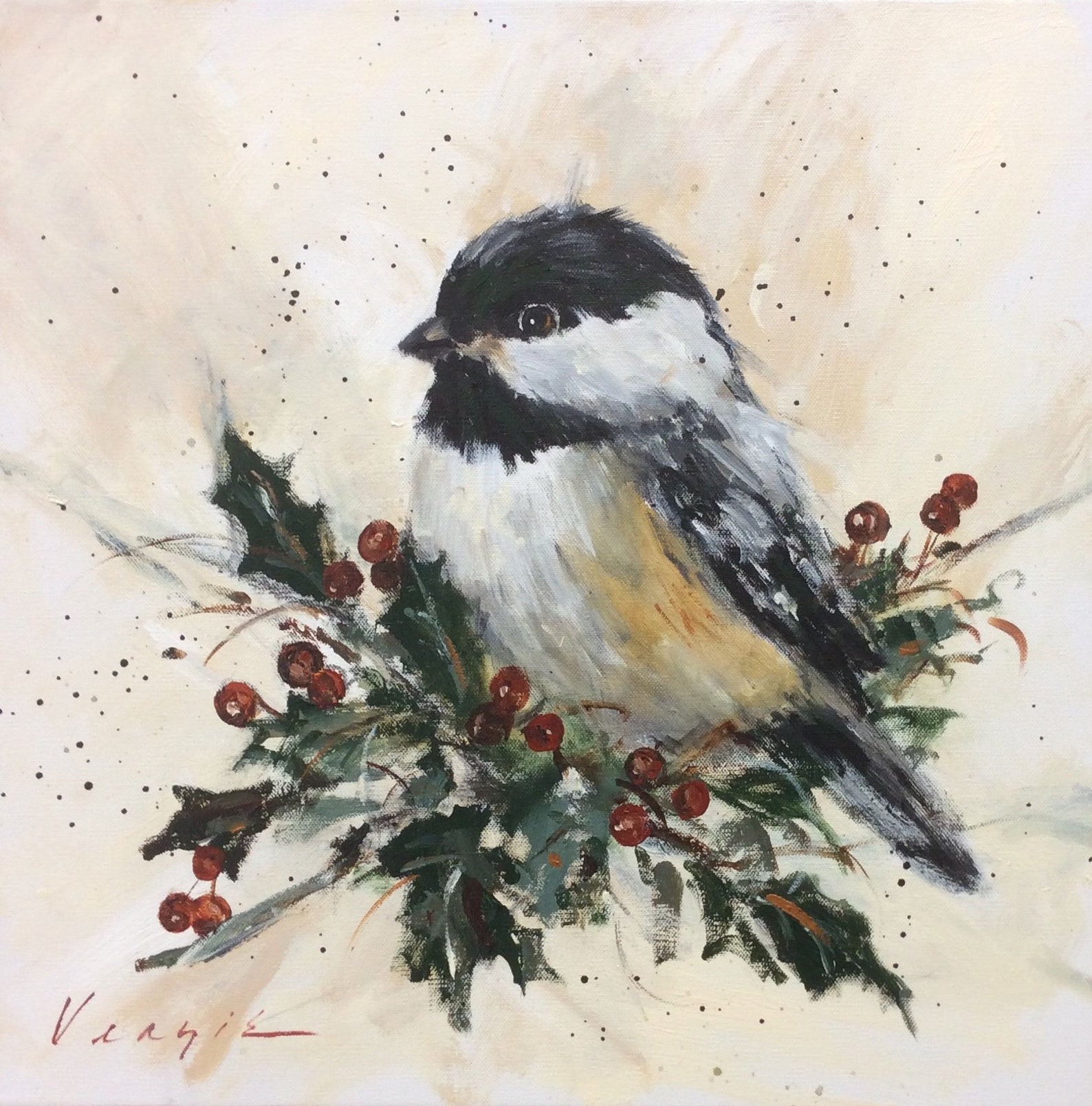Christmas Chickadee - Etsy