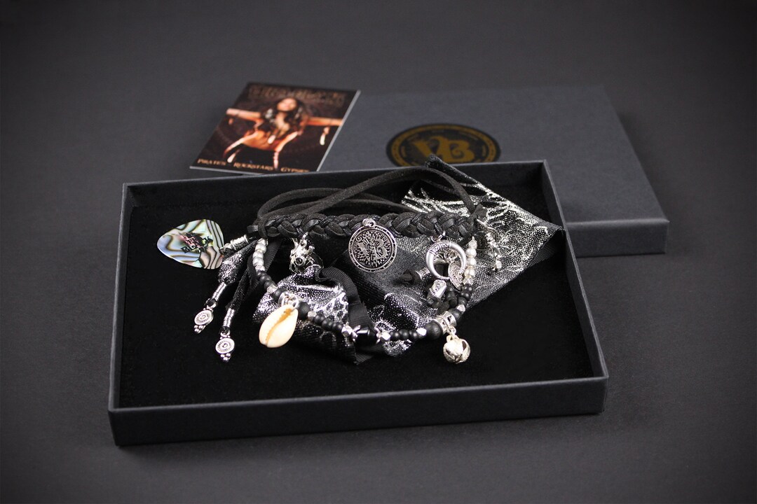 The Tangier Cuff Bracelet Set Pirate Layered Gypsy Fabric Wrist Wrap ...