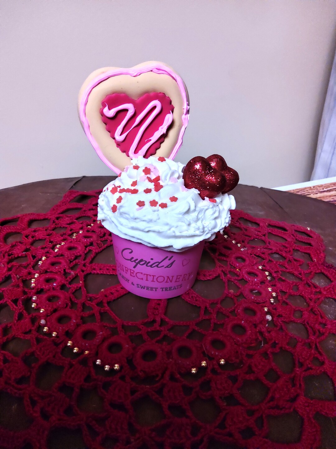 RESERVED Fake Bake, Faux Sweets, Valentines Cupcake - Etsy
