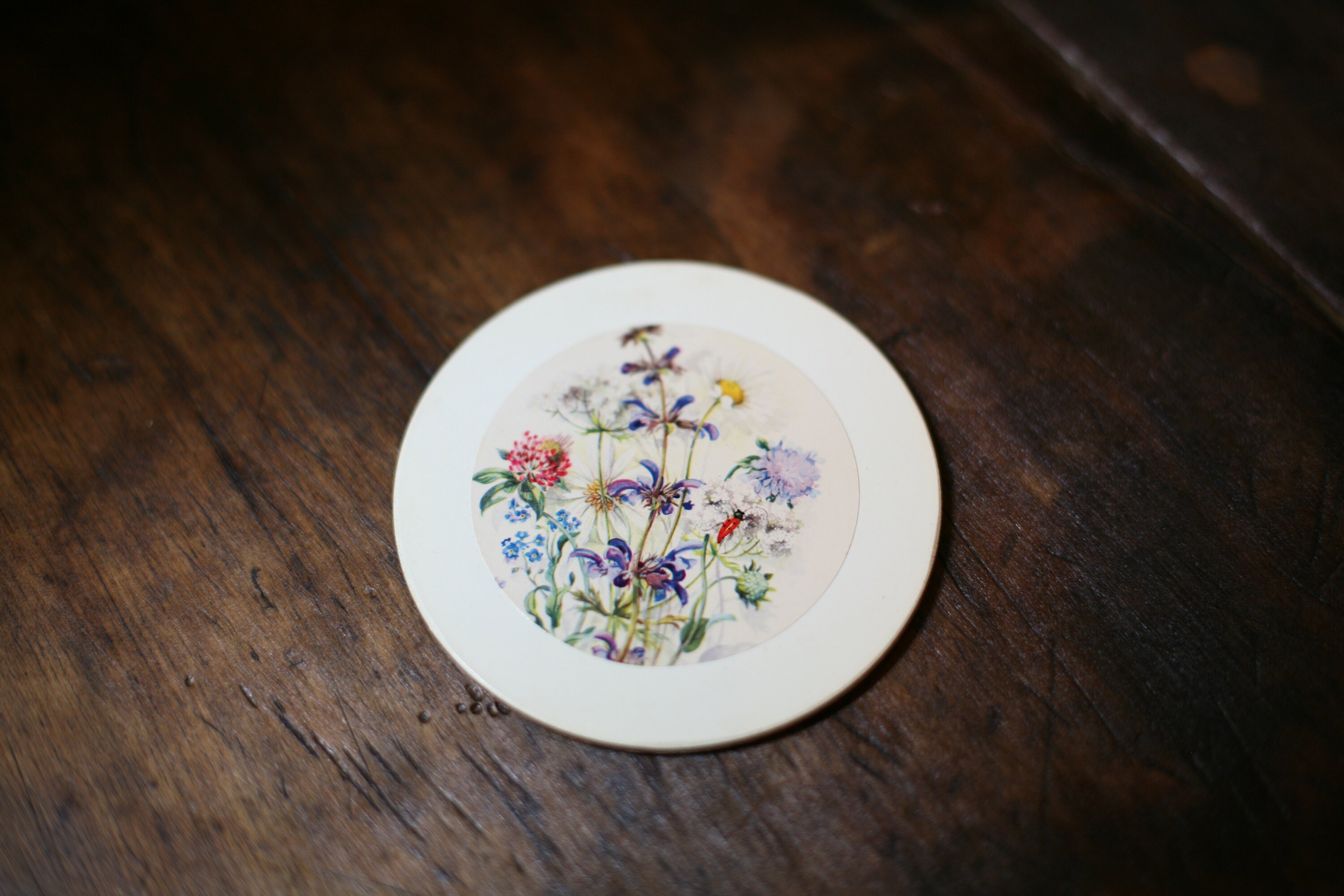 English Coasters With Flowers Set of 6 FREE SHIPPING - Etsy