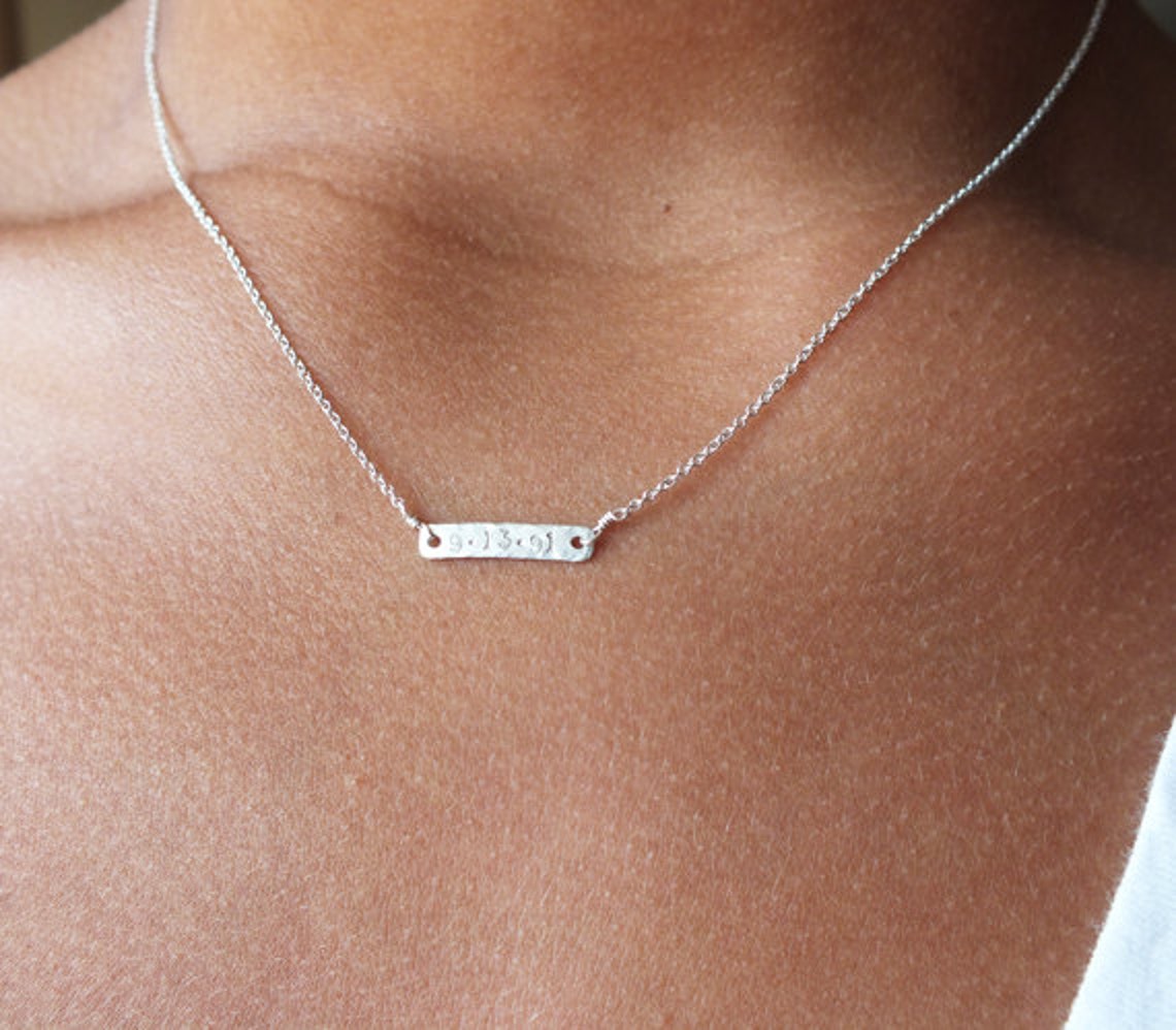Gold Filled Tiny Bar Personalized Necklace Layering Necklace - Etsy