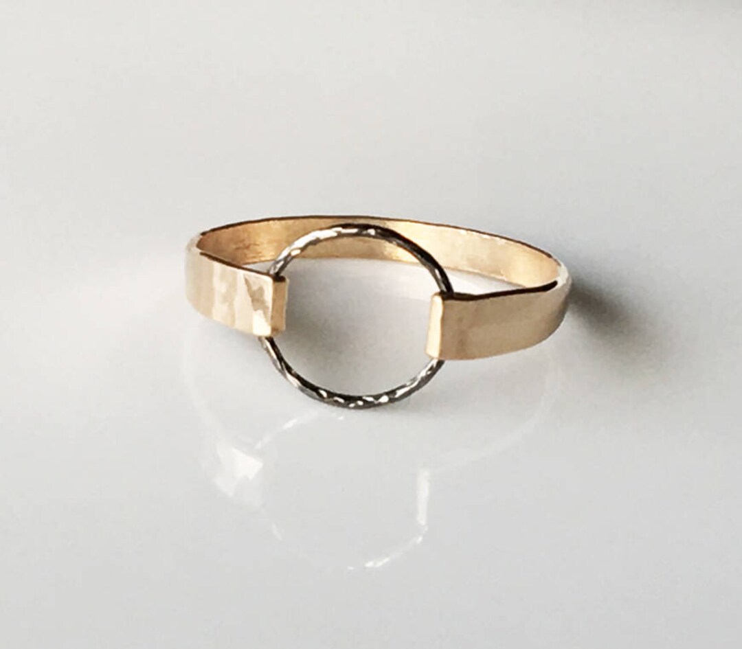 Stacking Rings Heavy Gauge Hammered Gold Filled Ring Gold Ring ...