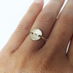 Personalized Gold Ring Initial Gold Filled Ring Gold Circle Ring ID ...