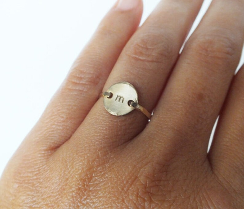 Personalized Gold Ring Initial Gold Filled Ring Gold - Etsy