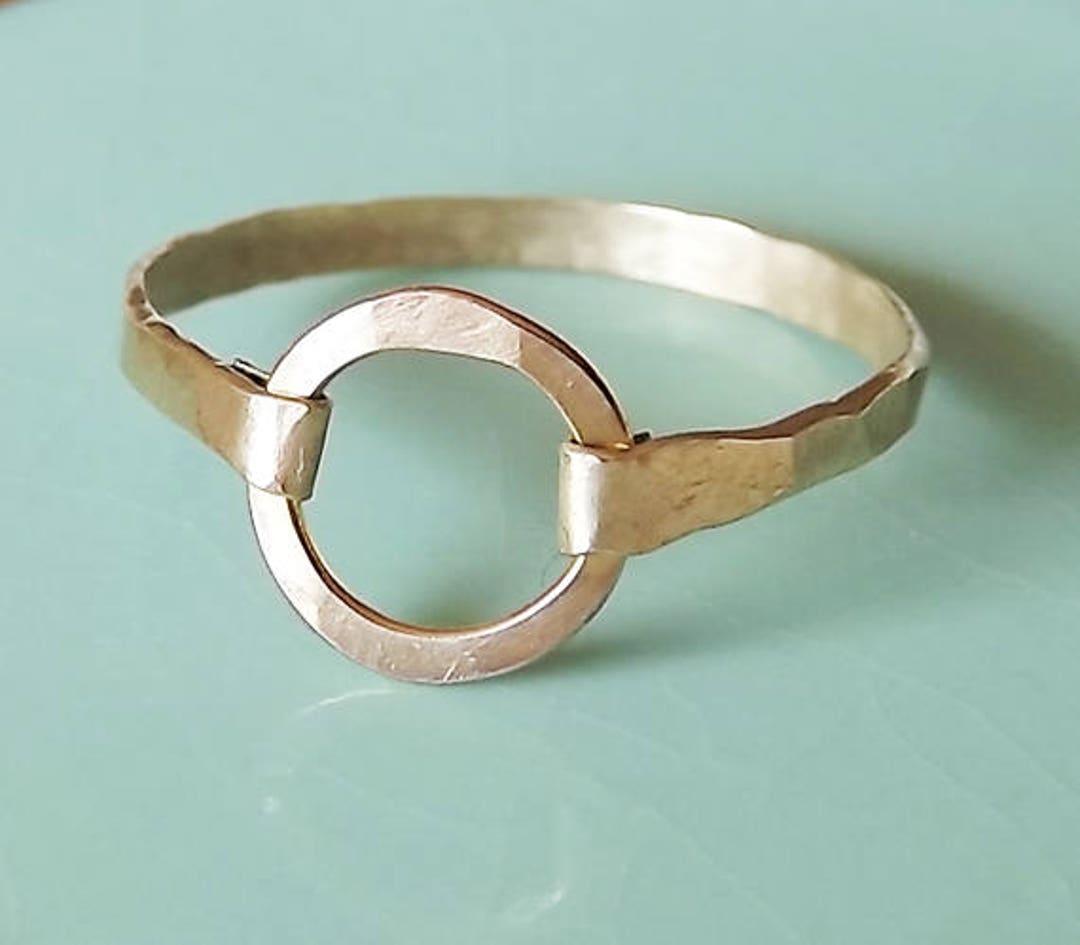 Hammered Circle Gold Filled Ring Gold Ring Circle Ring - Etsy