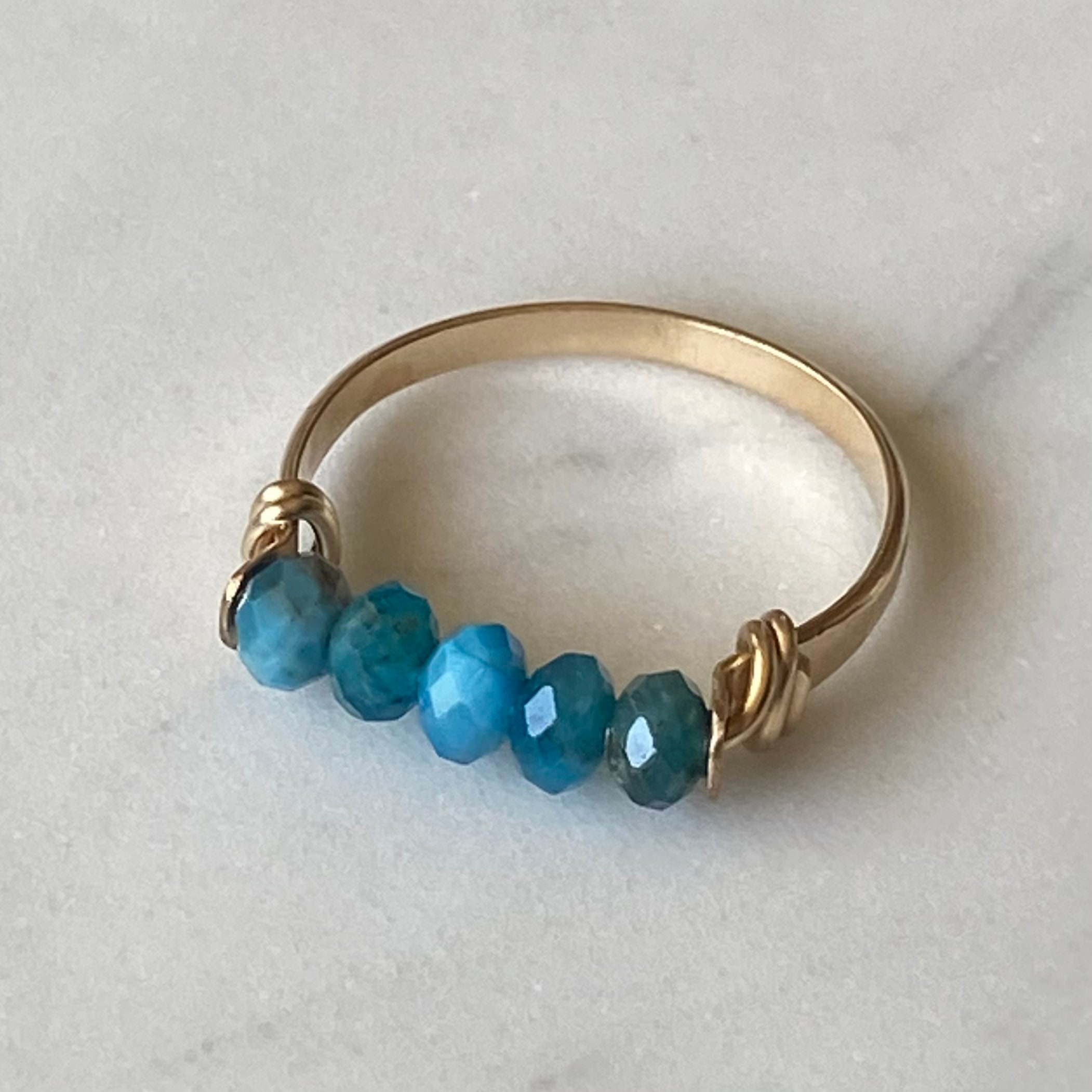 Stacking Rings Gemstone Ring Heavy Gauge Hammered Gold | Etsy