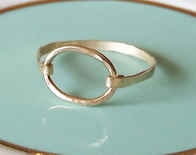 Hammered Oval Gold Filled Ring Stacking Rings Gold Ring - Etsy