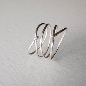 Hammered Sterling Spring Ring - Silver Ring - Sterling Wrap Ring - Coil ...