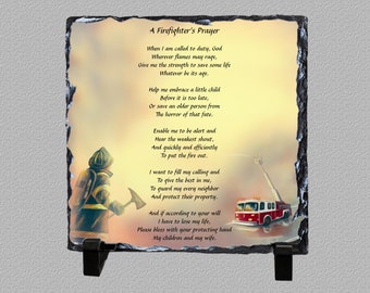 Firefighter poem | Etsy