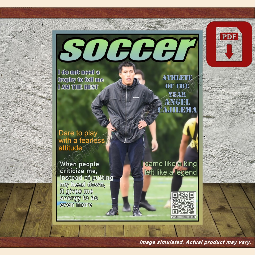Soccer Personalized Magazine Cover 8 X 10 Digital File - Etsy