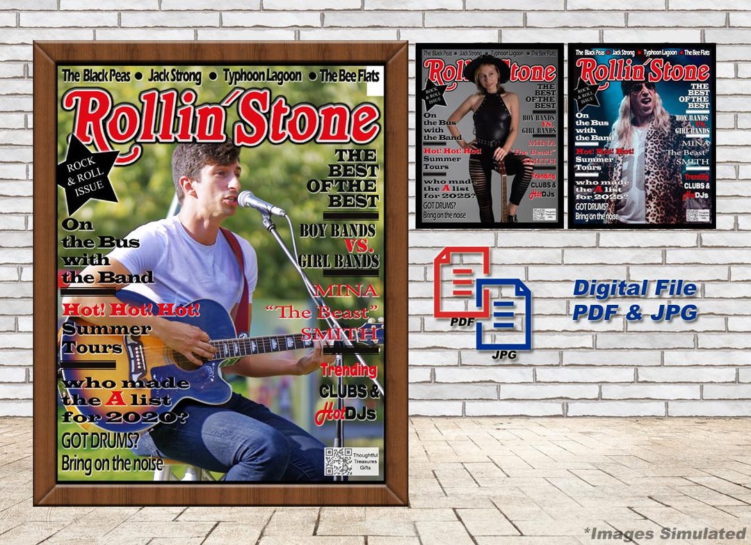 Rollin Stone Personalized Magazine Cover PDF File - Etsy