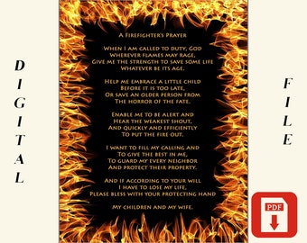 Firefighter Poem | Etsy