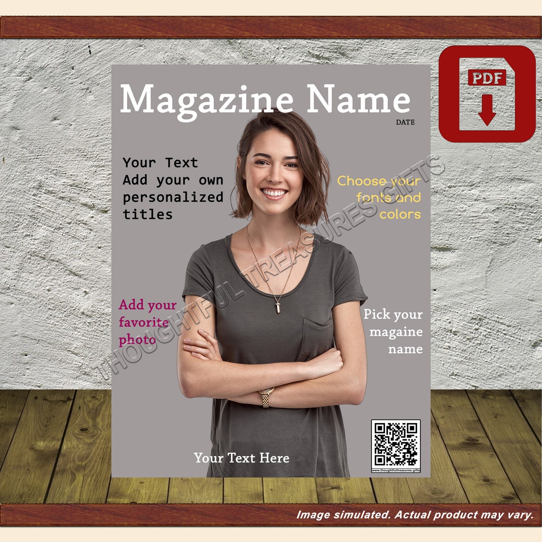 Personalized Magazine Cover PDF File - Etsy
