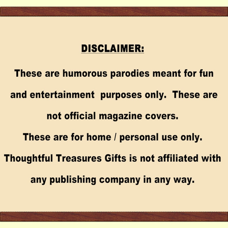 Personalized Magazine Cover PDF File - Etsy