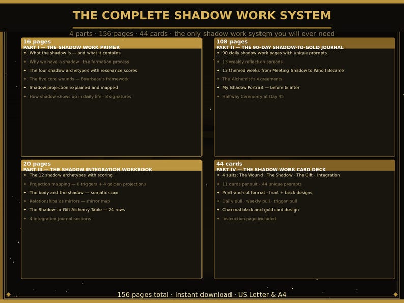 Complete Shadow Work System: 90-day Journal, Primer, Workbook, Card ...