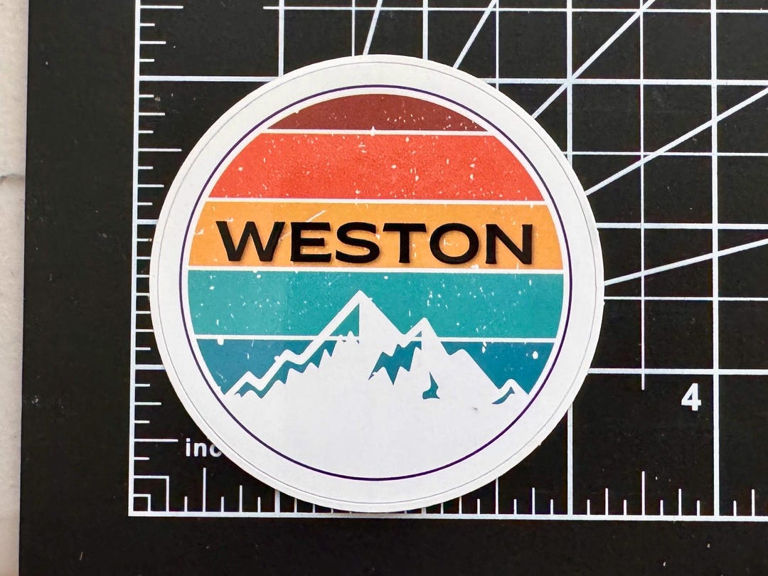Weston Gear Logo Sticker - Bold 3x3 Multi-color Circle Decal for ...