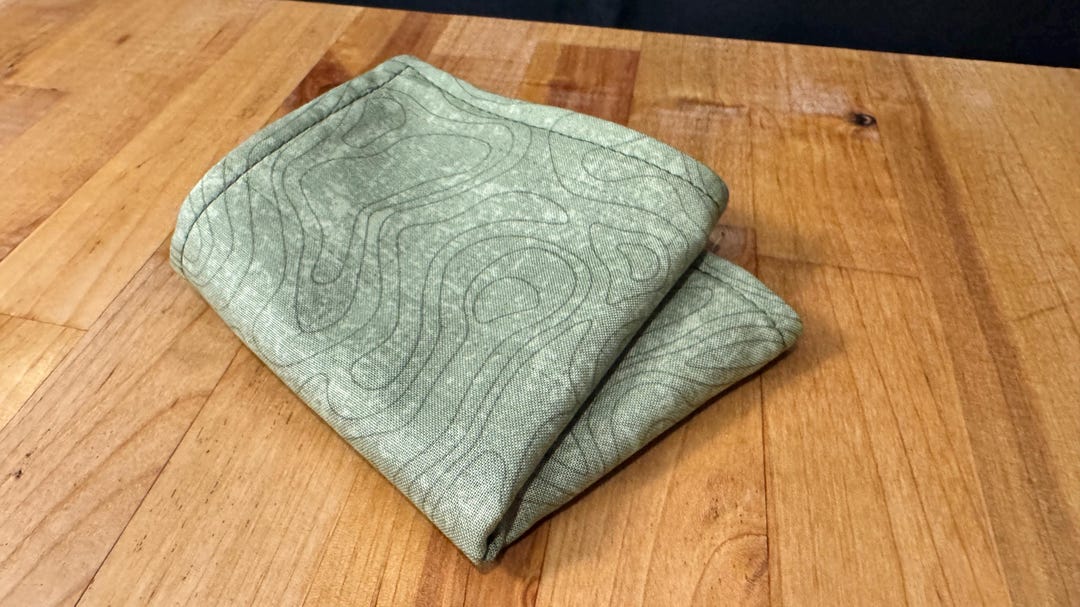 EDC Handkerchief | Topo Map Cotton & Microfiber Hank – Ultralight ...