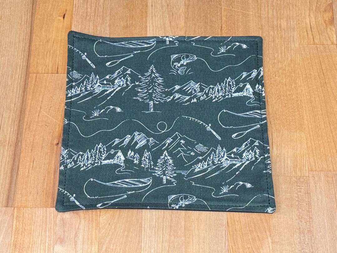 Outdoor Scene EDC Hank, Dark Microfiber Back, Hiking Hanky, Eco ...