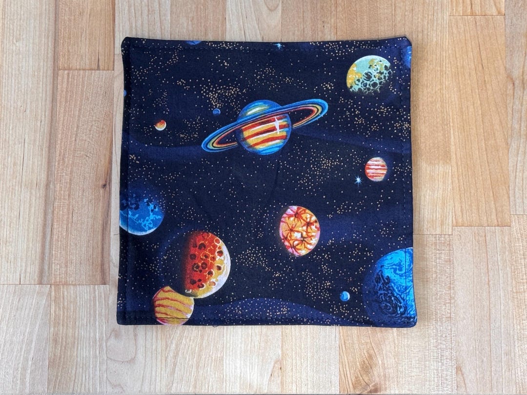 EDC Space Hank, Cool Solar System Print, Dark Microfiber Back, Hiking ...