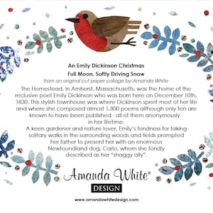 EMILY DICKINSON Christmas Card Traditional Holiday Snow - Etsy