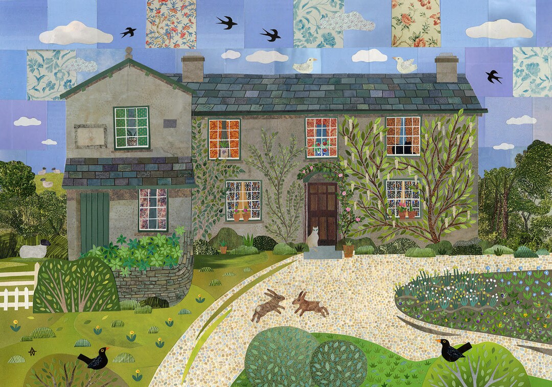 BEATRIX POTTER Greeting Art Card, Hill Top National Trust, Amanda White ...