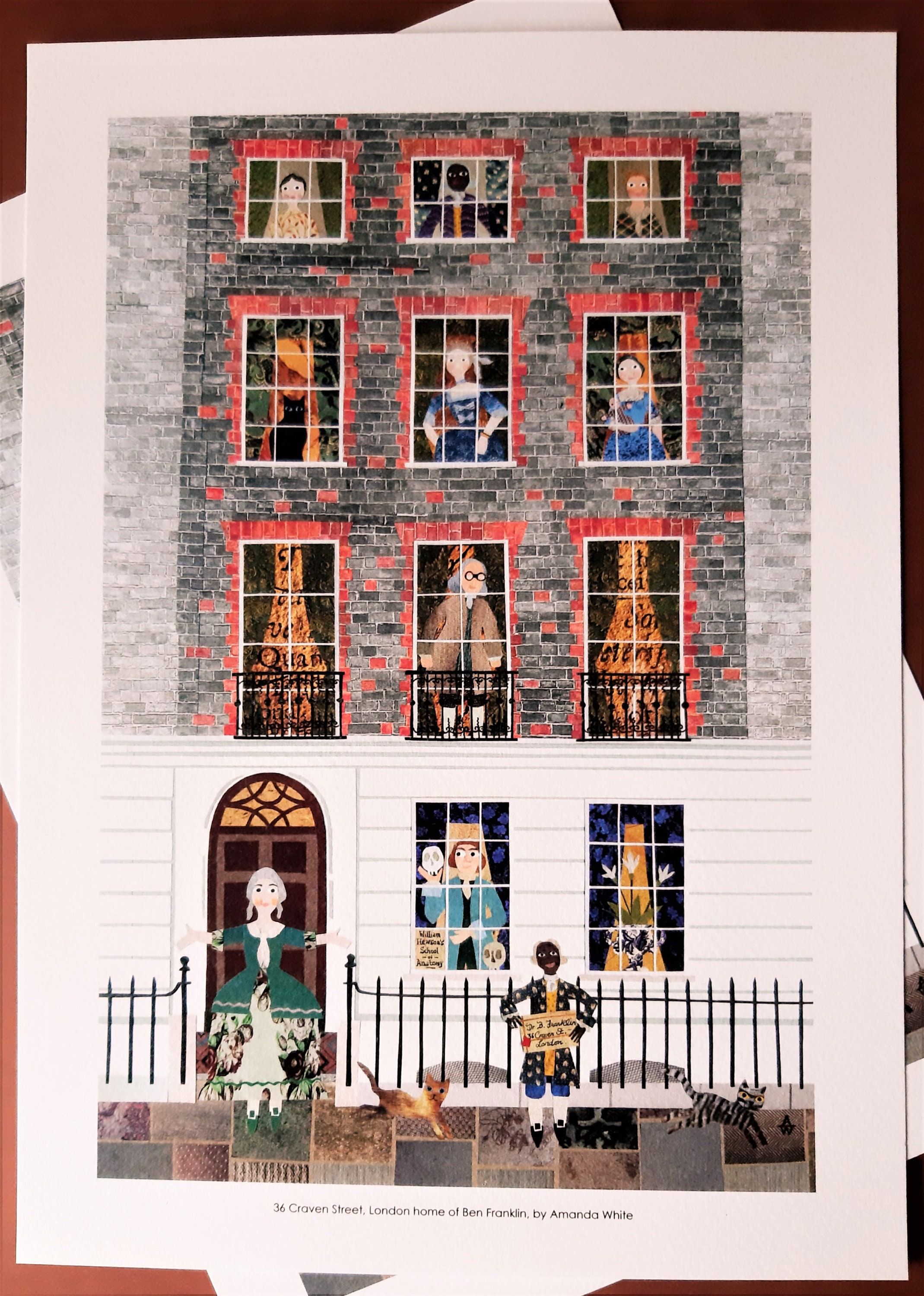 BENJAMIN FRANKLIN HOUSE Art Print, Georgian London House Museum, Amanda ...