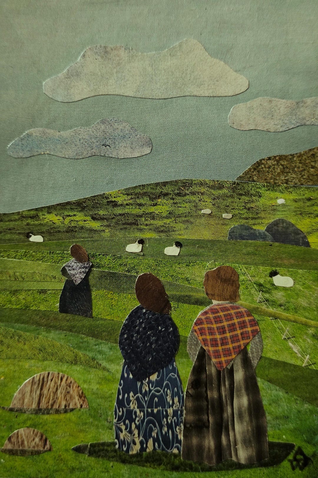ORIGINAL BRONTE SISTERS Art, Cut Paper Collage, Bronte Country, Amanda ...