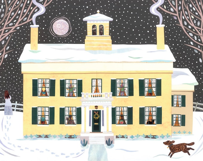 EMILY DICKINSON Christmas Card | Traditional Holiday Snow Scene ...
