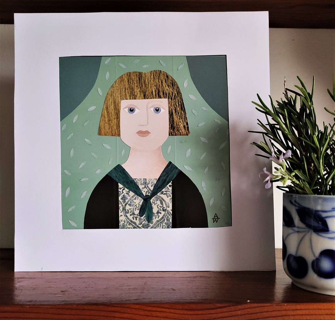 ORIGINAL Cut Paper Collage Artwork Bloomsbury Group - Etsy