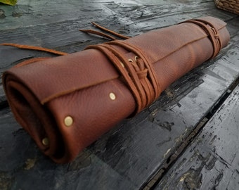 Leather knife roll | Etsy