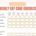 Printable Weekly Cat Care Checklist in Orange, Pet Care Planner ...