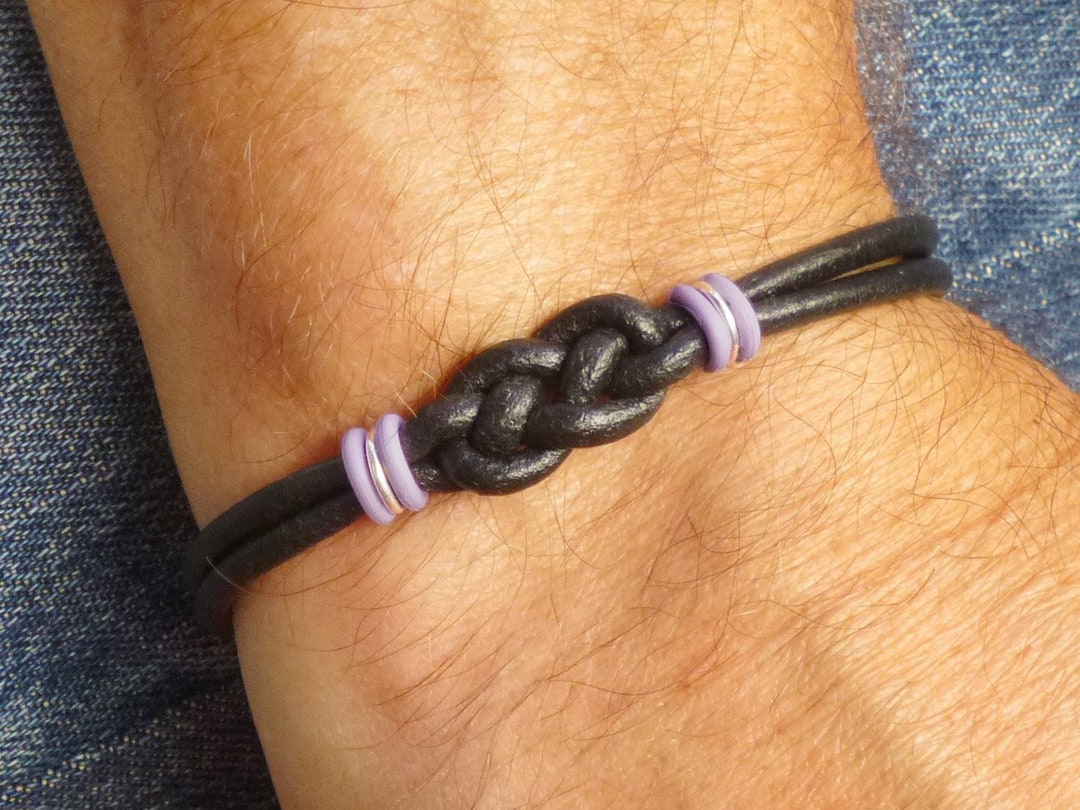 Testicular Cancer Awareness Double Love Knot Bracelet, Testis Carcinoma ...