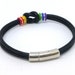 Gender Neutral Rainbow Pride Bracelet, Meaningful "love is Love" Black ...