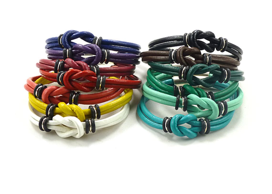 Matching Couple Jewelry Leather Bracelets His and Her | Etsy