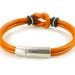 Leukemia Cancer Awareness Bracelet, Love Knot Orange Leather Bracelet ...