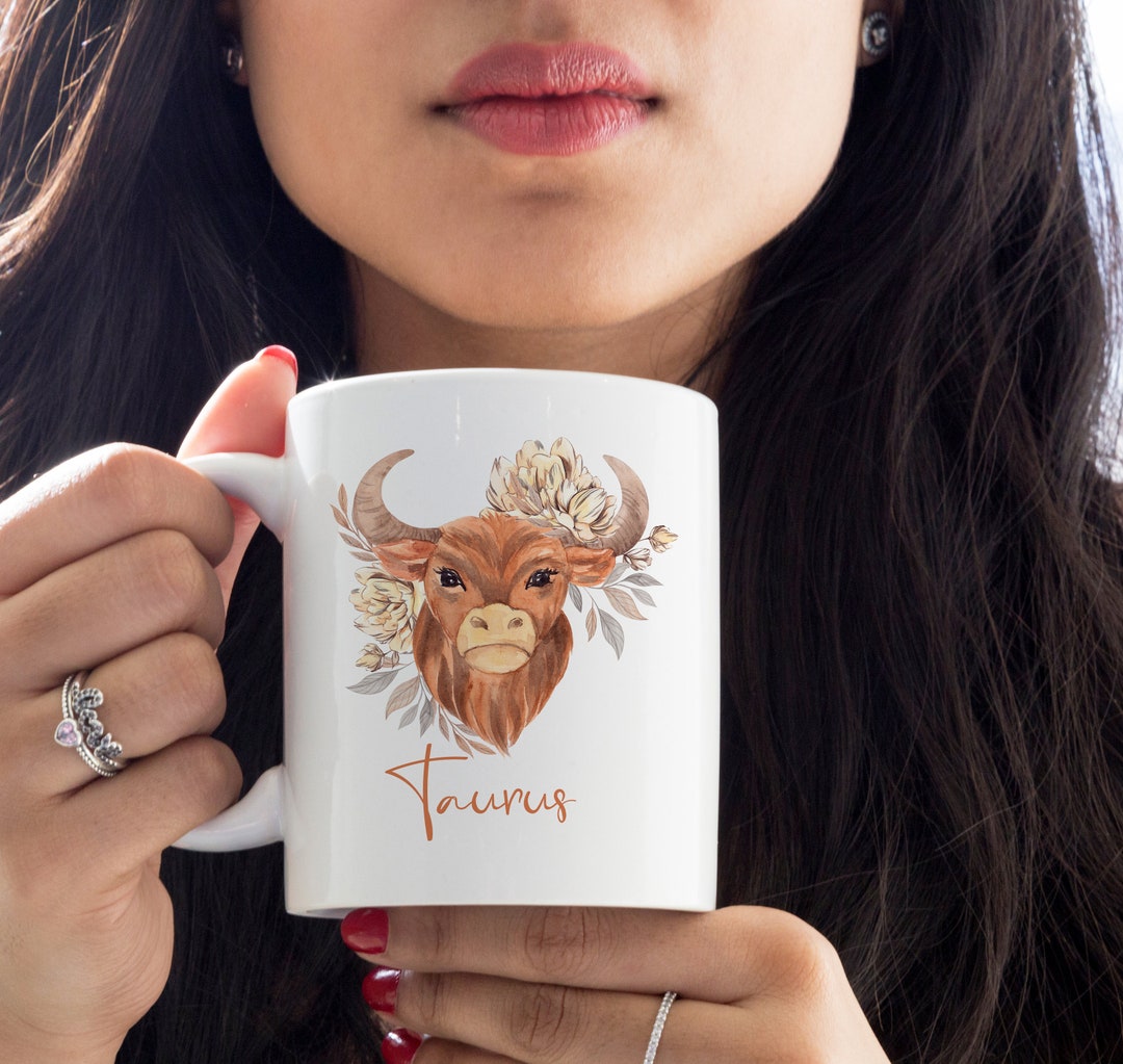 Taurus, Coffee Mug, Zodiac Mugs, Zodiac Gifts, Taurus Gift, Gift for ...