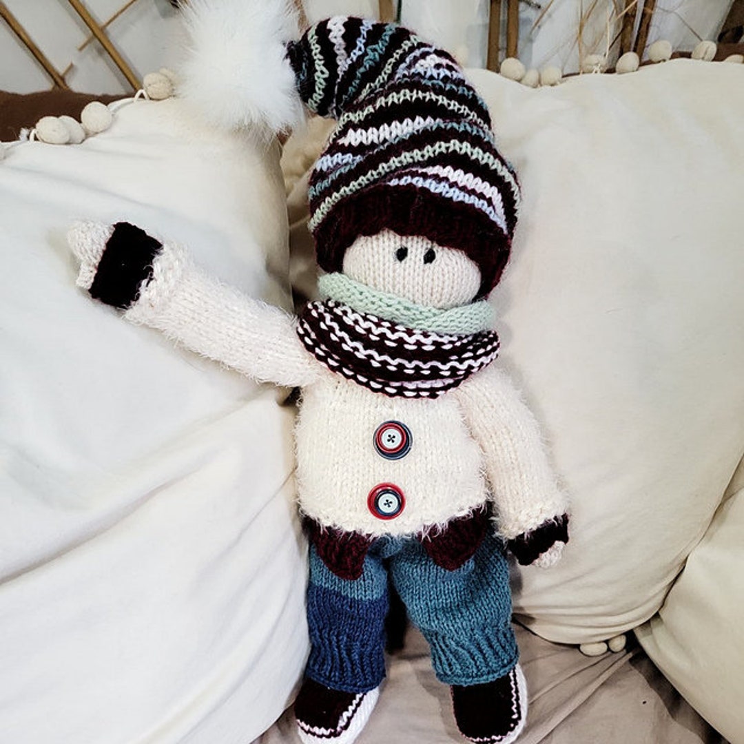 Knit Pattern for 15inch Ragdoll, Knitted Doll PATTERN Download Little ...