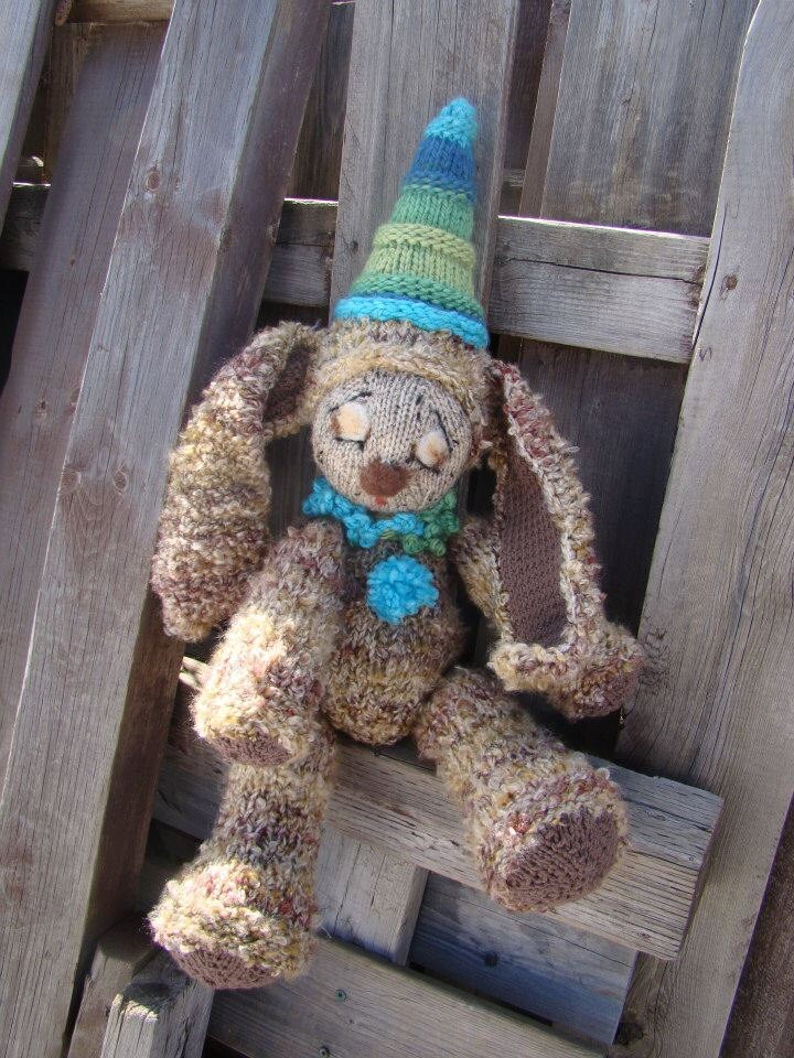 Pattern for Arris the Raggedy Rabbit Ragdoll Doll Knitted Doll, Rabbit ...