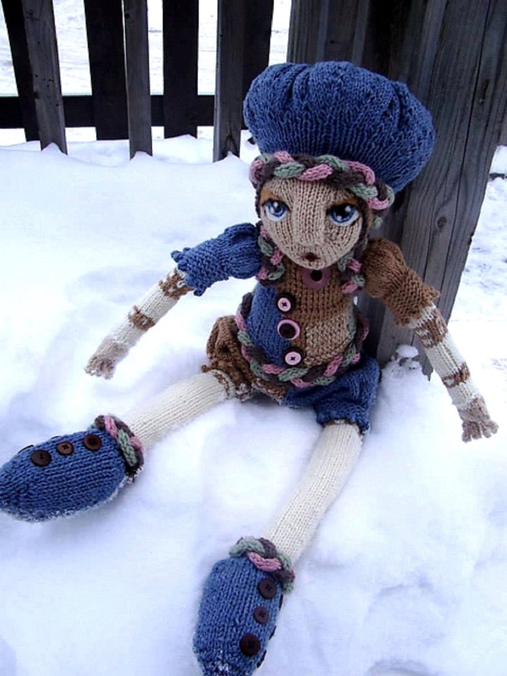 Knit Doll Pattern, Sunny Day, Raggedy, Lottie, Ragdoll, Doll, Knitted ...